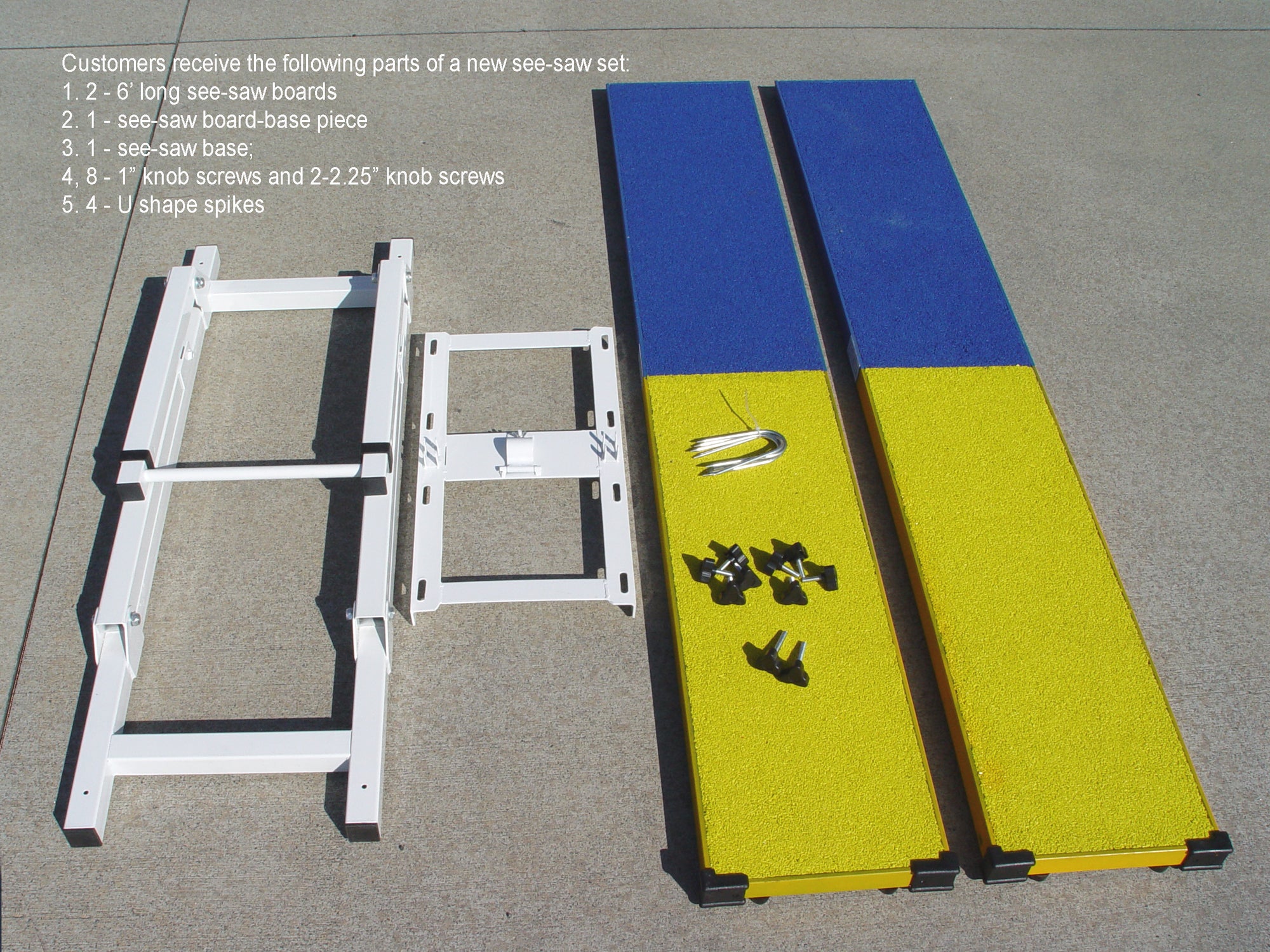 *12’ Dog Agility See-Saw, Rubber Top, Blue/Yellow – Dog Agility USA